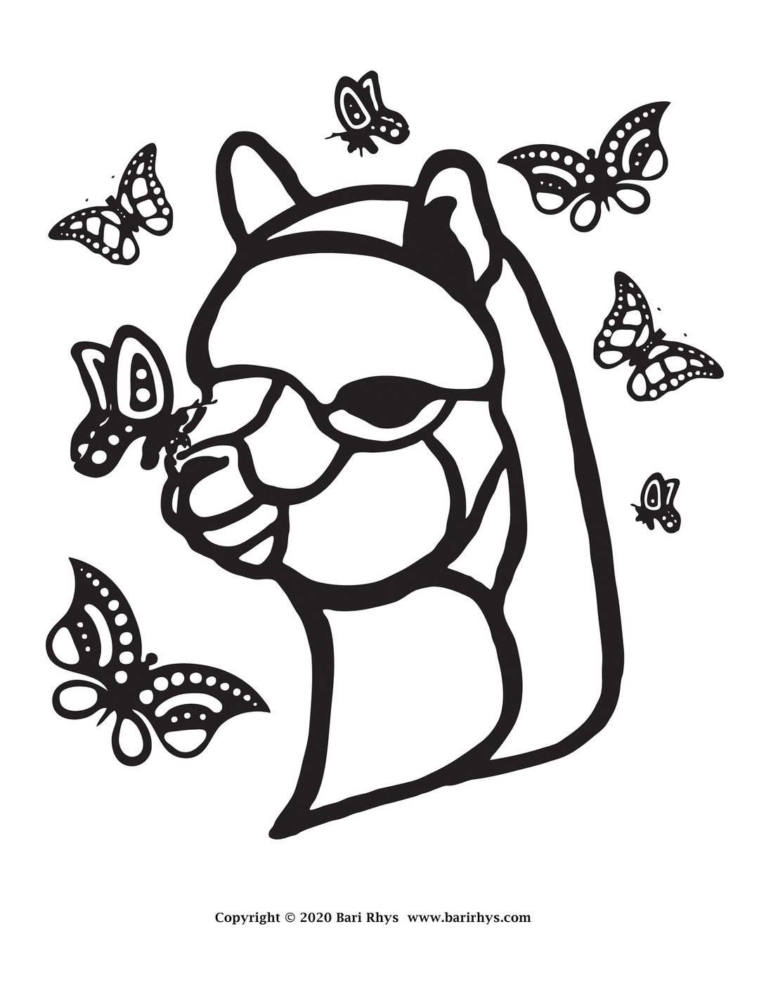 alpaca coloring sheet