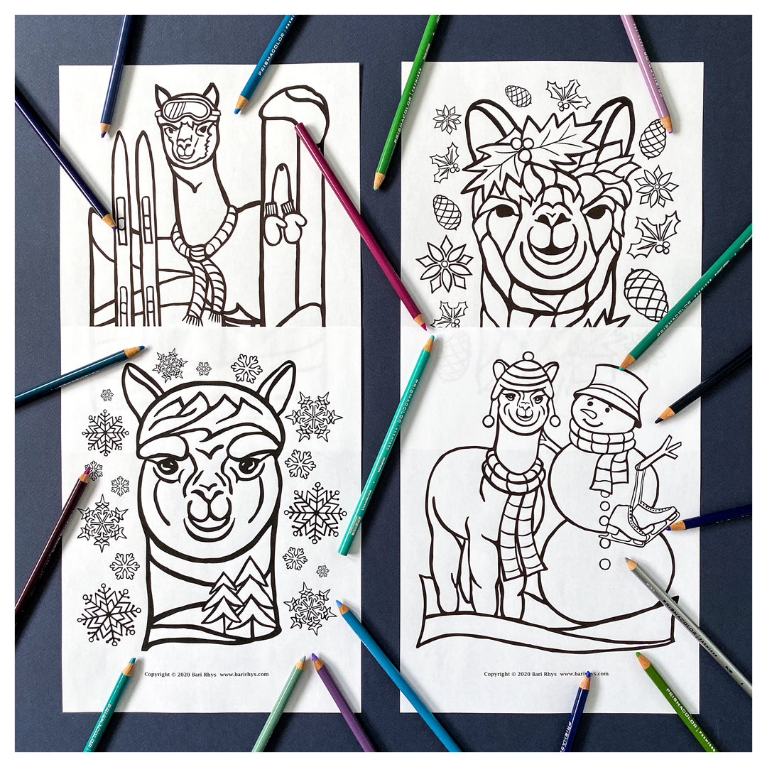 alpaca coloring pages